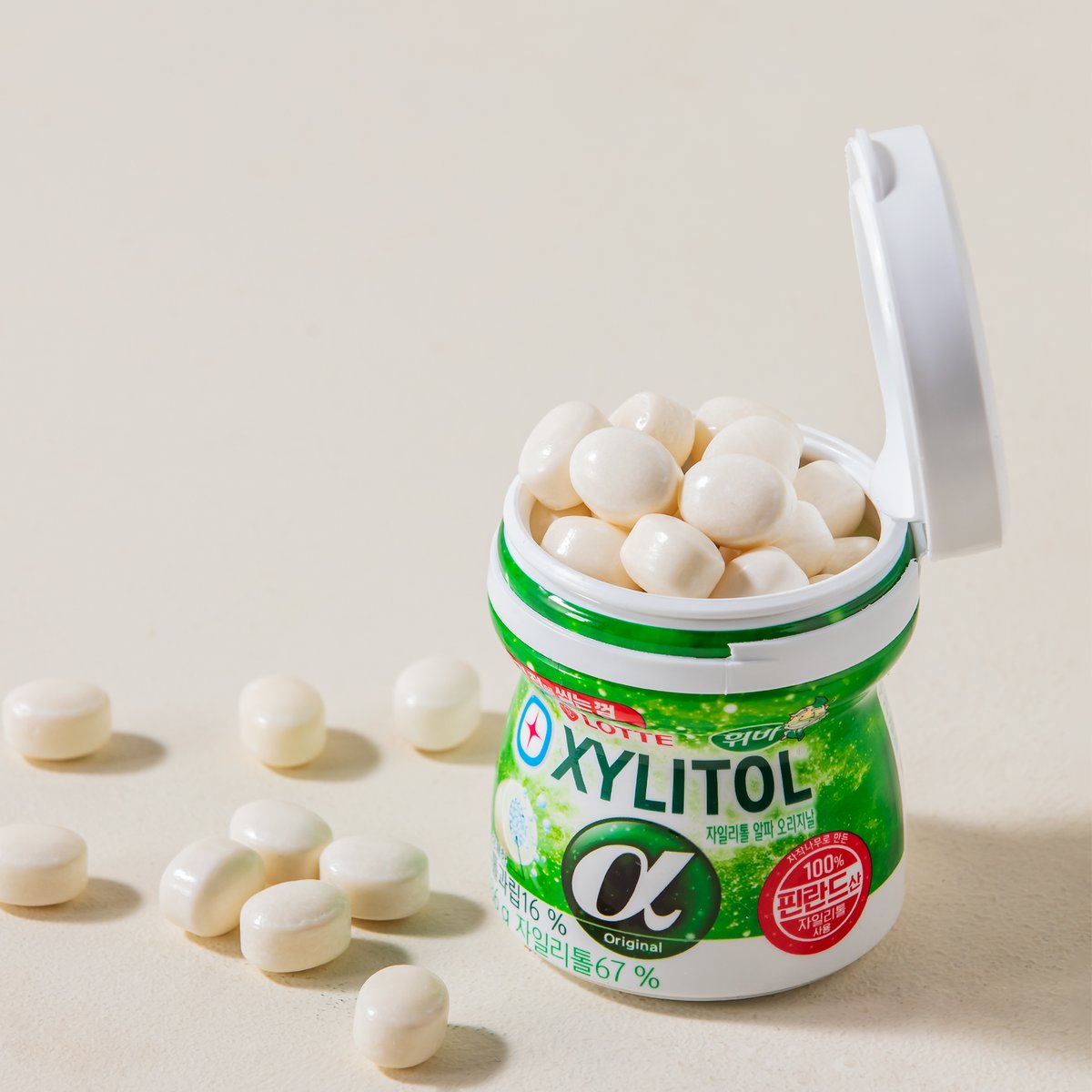 띵굴마켓 : 롯데 자일리톨 알파 용기+리필 286g